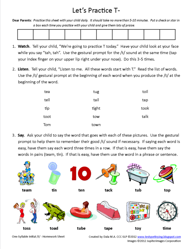 printable articulation worksheets | Printable Worksheets