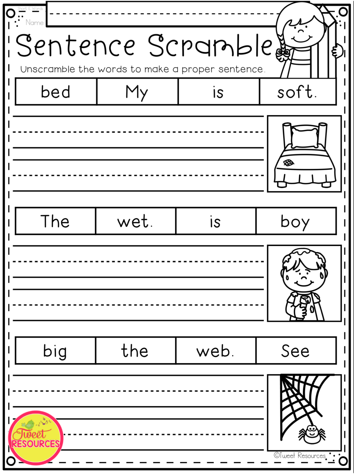 beginner first grade writing worksheets free printable | Printable ...