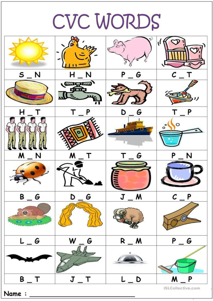 cvc free printable worksheets | Printable Worksheets