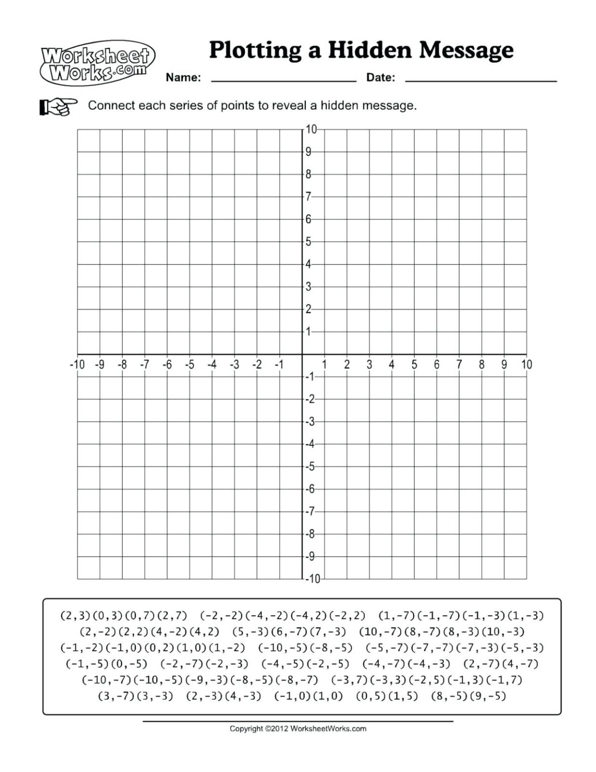 mystery free printable coordinate graphing pictures worksheets ...