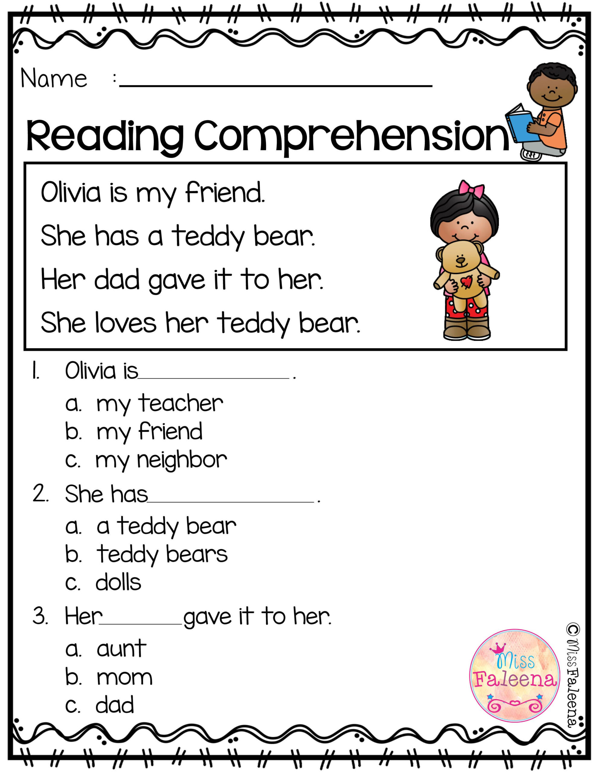 Free Printable Reading Comprehension Worksheets Printable Worksheets Free Printable Reading Comprehension Worksheets Printable Worksheets
