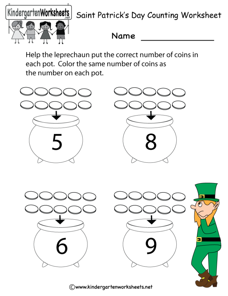 free printable st patrick's day math worksheets | Printable Worksheets