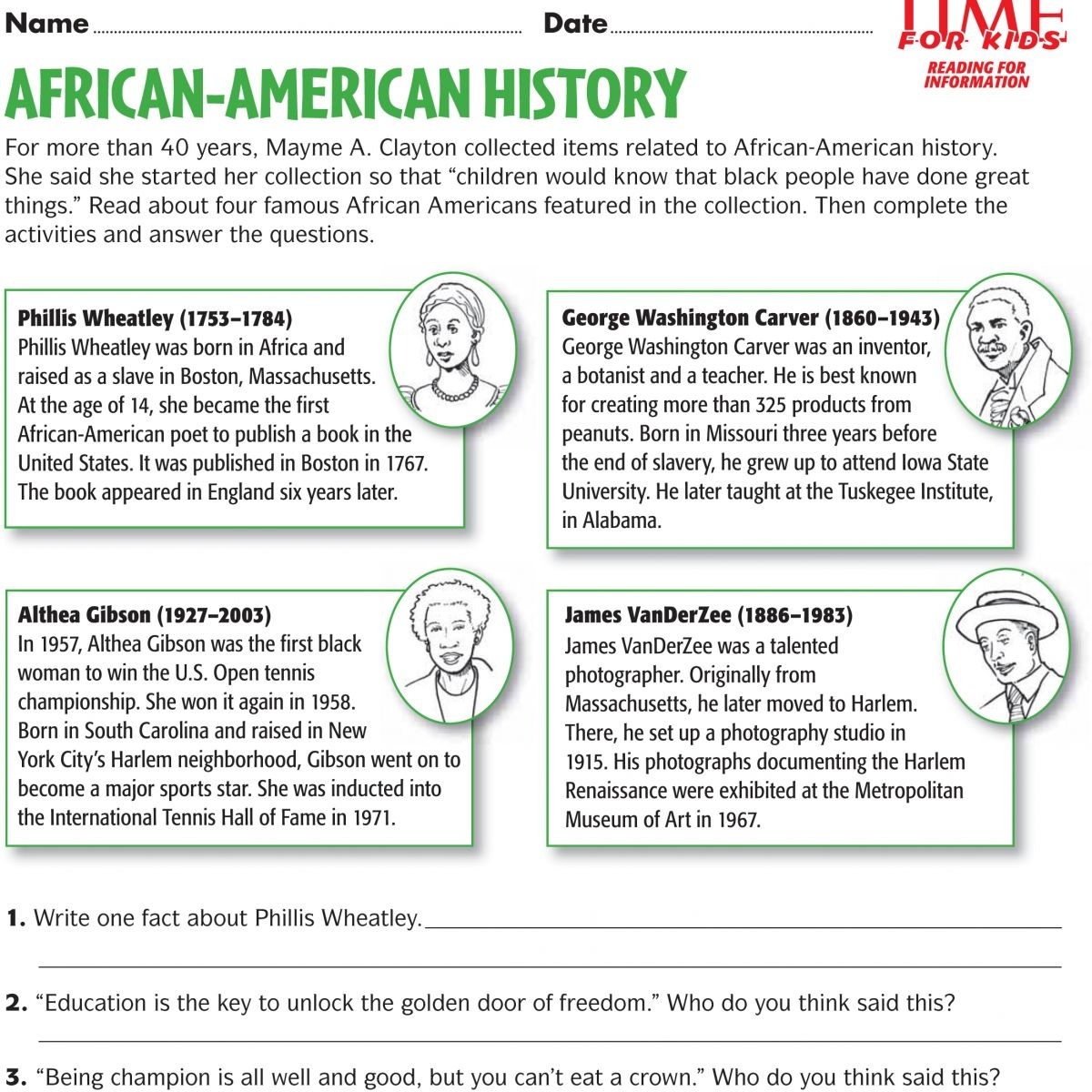 Printable Black History Month Worksheets Printable Worksheets Printable Black History Month Worksheets Printable Worksheets