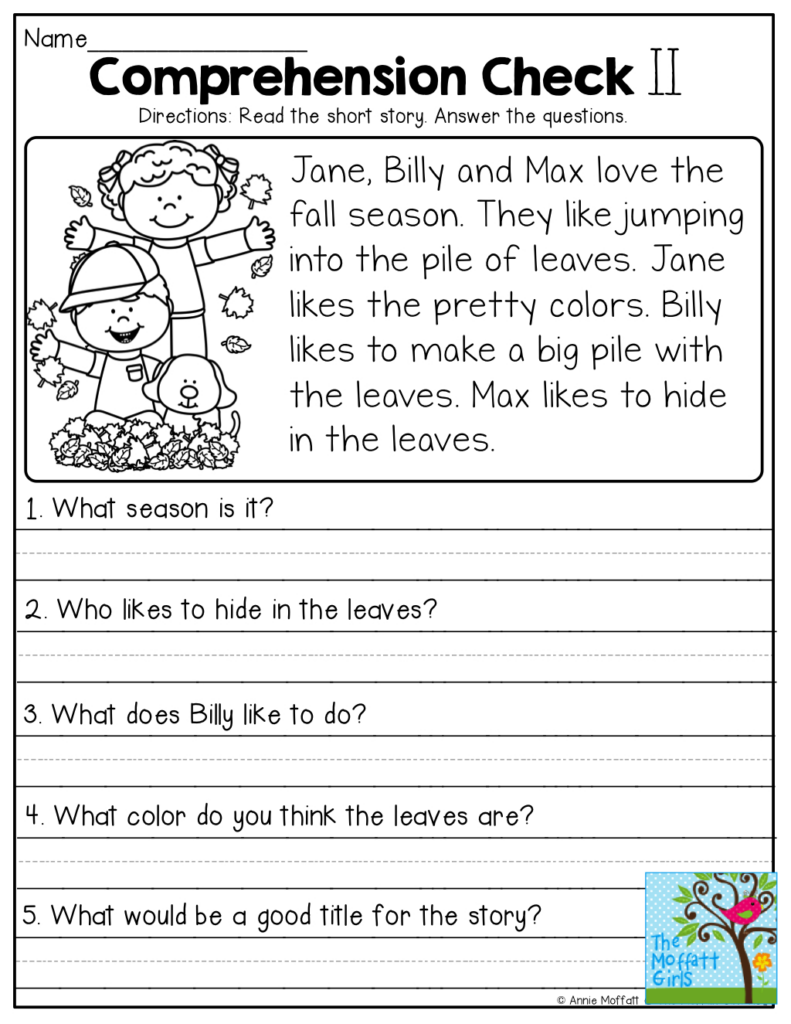 reading comprehension printable worksheets | Printable Worksheets