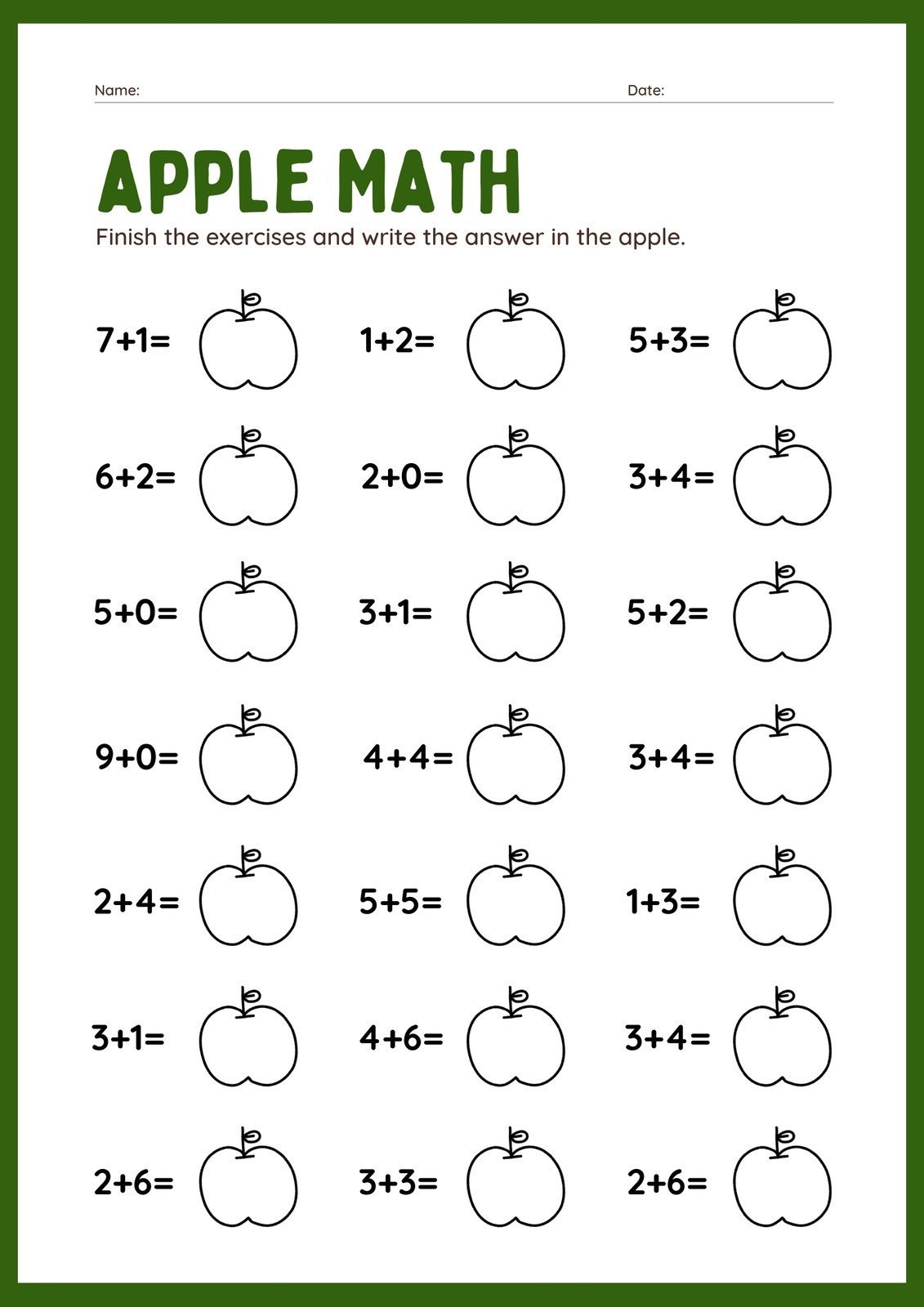 Free Printable Math Worksheets 1st Grade | Printable Worksheets