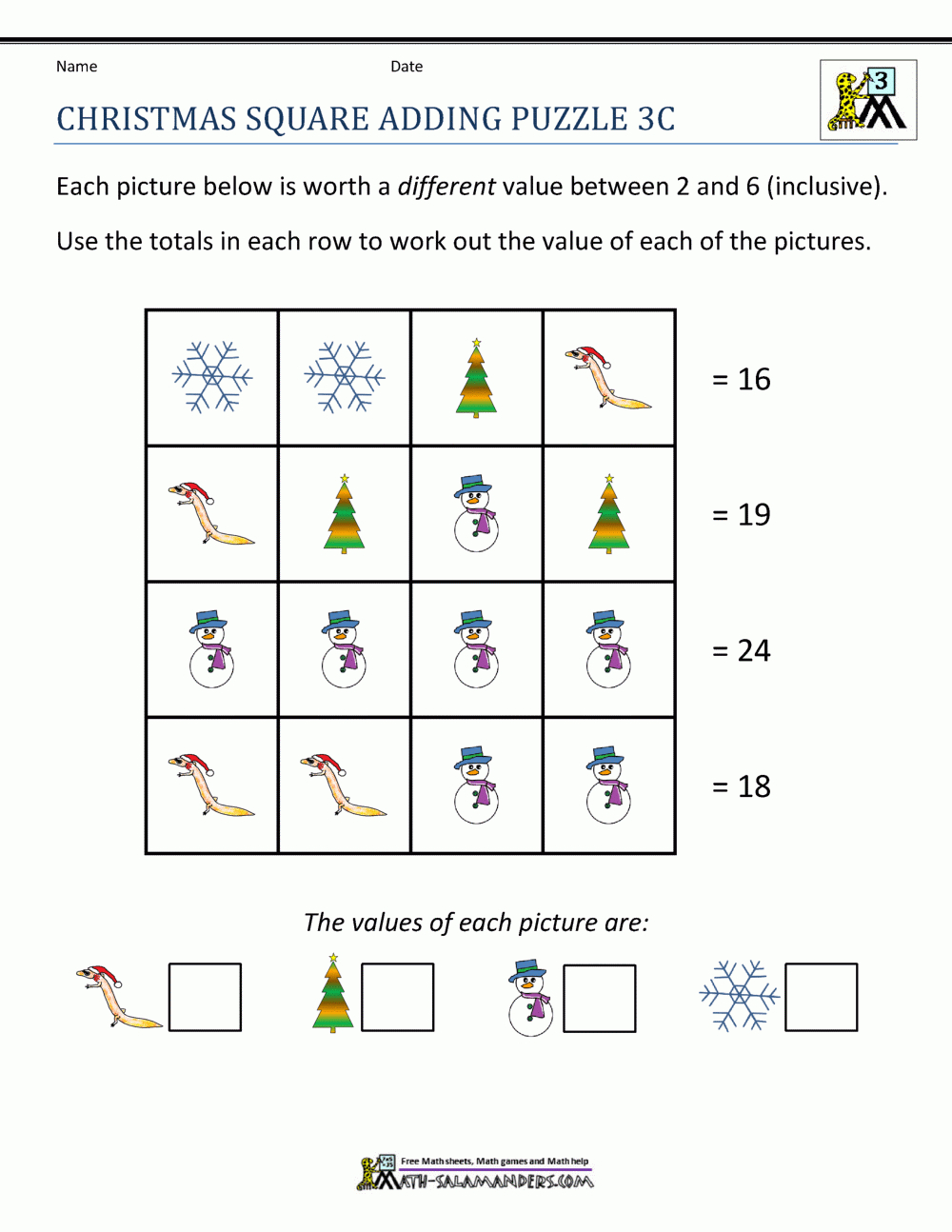 Free Printable Christmas Worksheets For 3rd Grade | Printable Worksheets