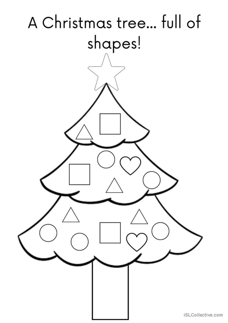 Christmas Tree Shapes Worksheets | Printable Worksheets