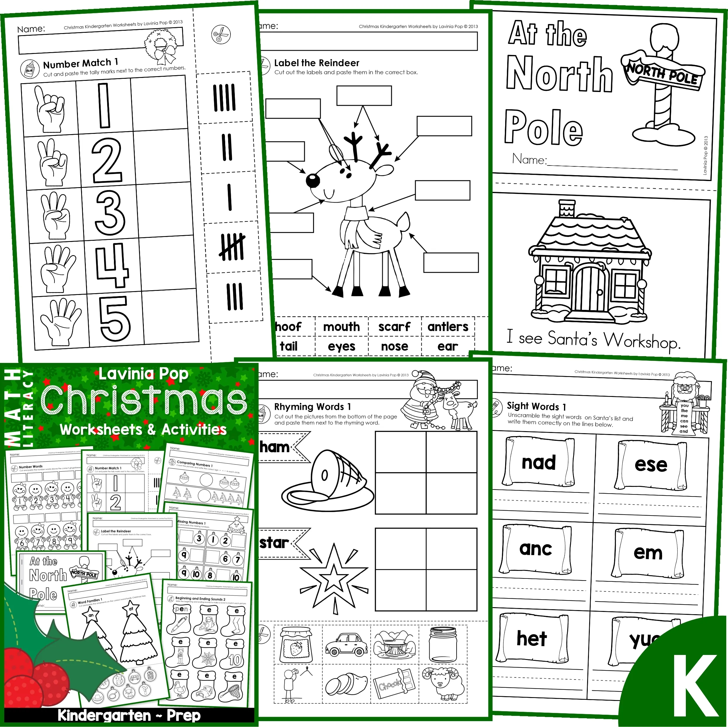 Christmas Phonics Worksheets For Kindergarten | Printable Worksheets